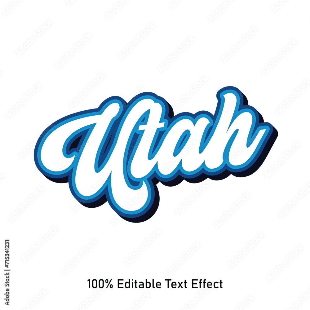 Utah text effect vector. Editable college t-shirt design printable text ...