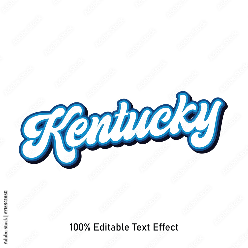 Kentucky text effect vector. Editable college t-shirt design printable ...