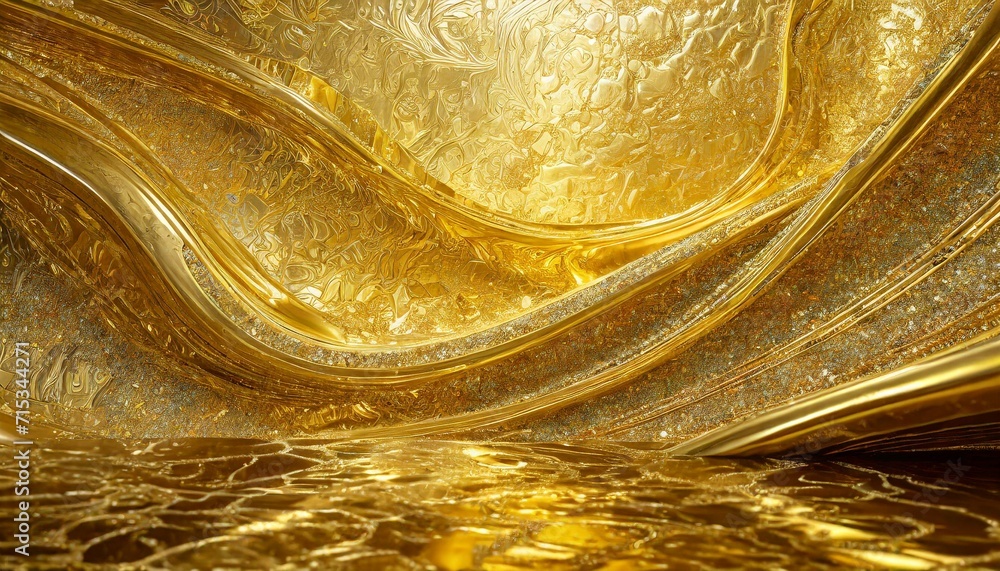 a lavish gold background, highlighting opulence and luxury. Pay ...