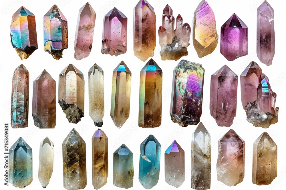 Clipart set collection on a white background of photographs of highly ...