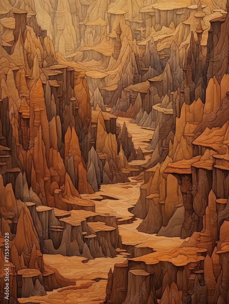 Ancient Desert Landforms: Abstract Patterns of Desert Landscape Stock ...