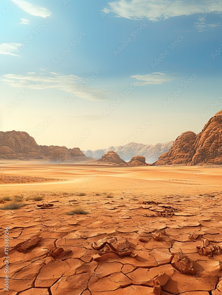 Ancient Desert Landforms: A Modern Panorama of the Majestic Desert ...