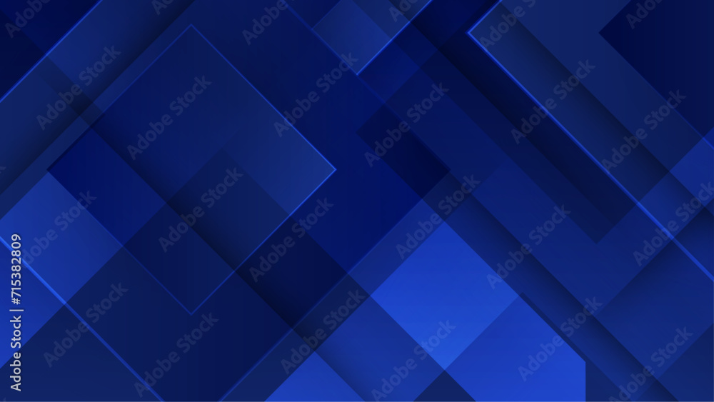 Blue vector abstract background with simple geometric shapes. Blue ...