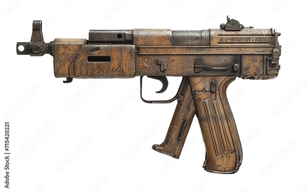 Uzi Submachine Gun on a transparent background Stock Photo | Adobe Stock