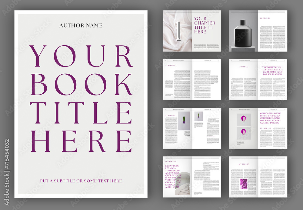 Simple Book Layout Stock Template | Adobe Stock