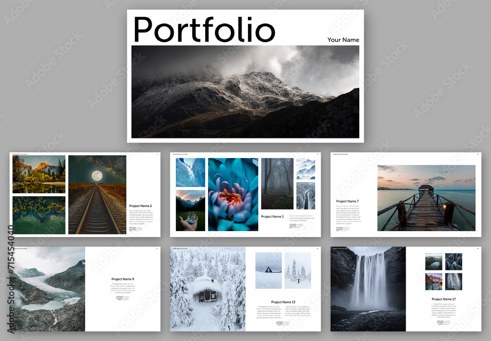 Digital Photography Portfolio Layout Stock Template | Adobe Stock