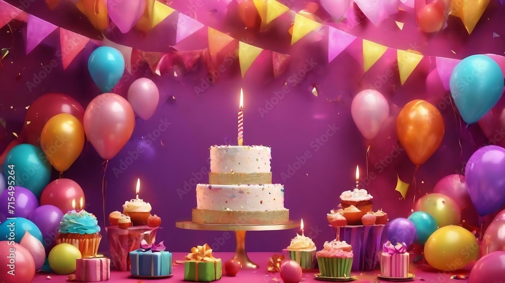 Birthday background invitation Stock Illustration | Adobe Stock