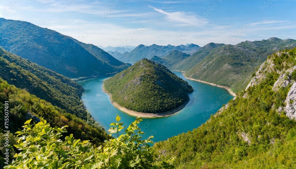 canyon of rijeka crnojevica river near the skadar lake coast one of the most famous views of ...