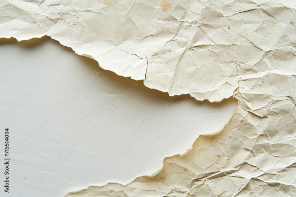 paper has multiple wrinkles and folds creating an uneven surface Stock ...