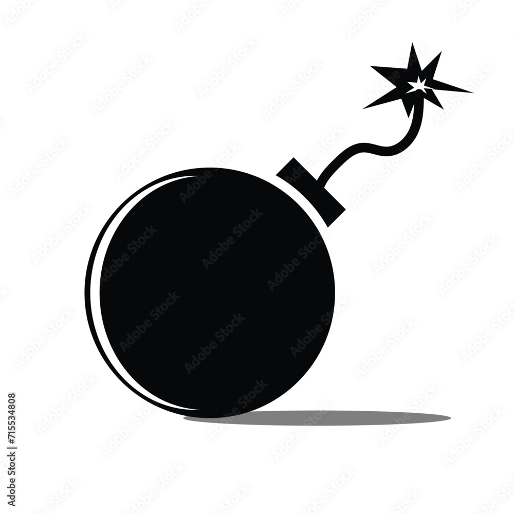 Bomb vector isolated icon. Emoji illustration. Bomb vector emoticon ...