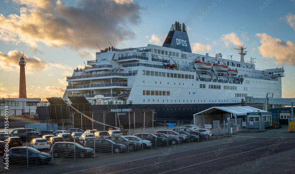 Ijmuiden, The Netherlands, 19.01.2024, Princess Seaways ferry to ...