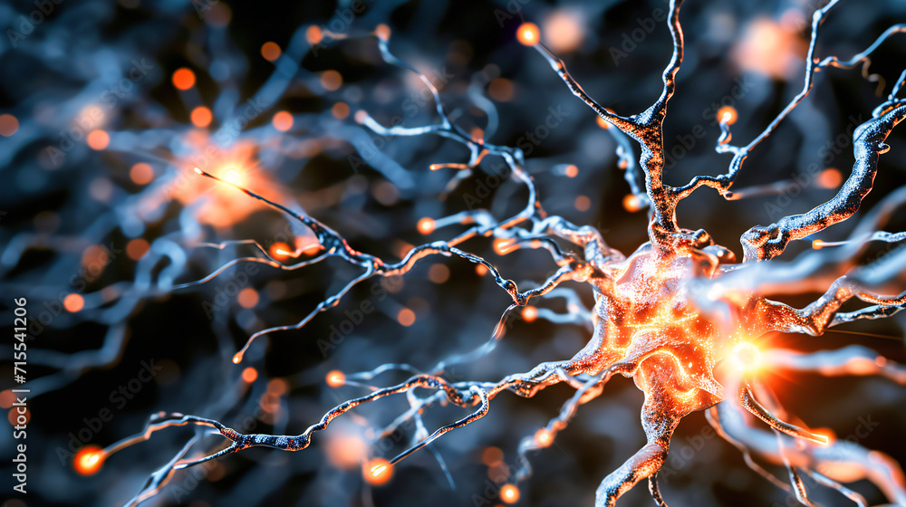 Neural Network Concept: Illustration representing a neural network ...