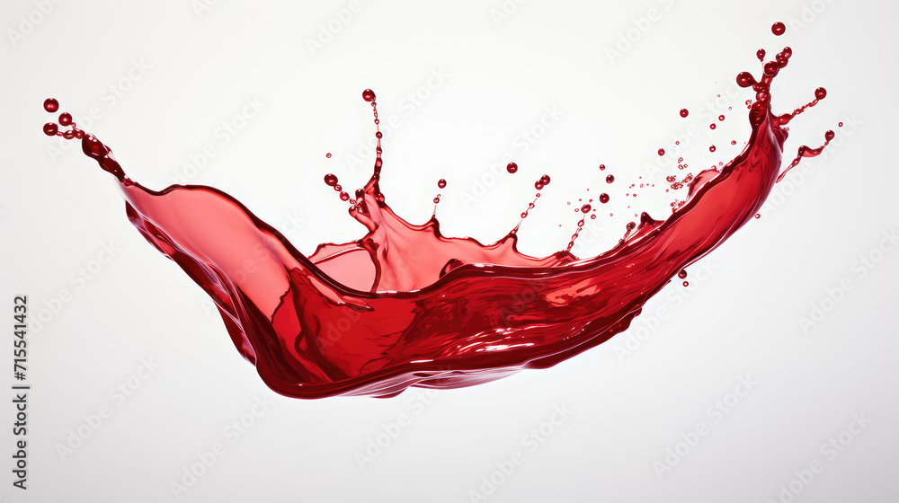 abstract symphony of a red wine wave, isolated white background Stock Illustration | Adobe Stock