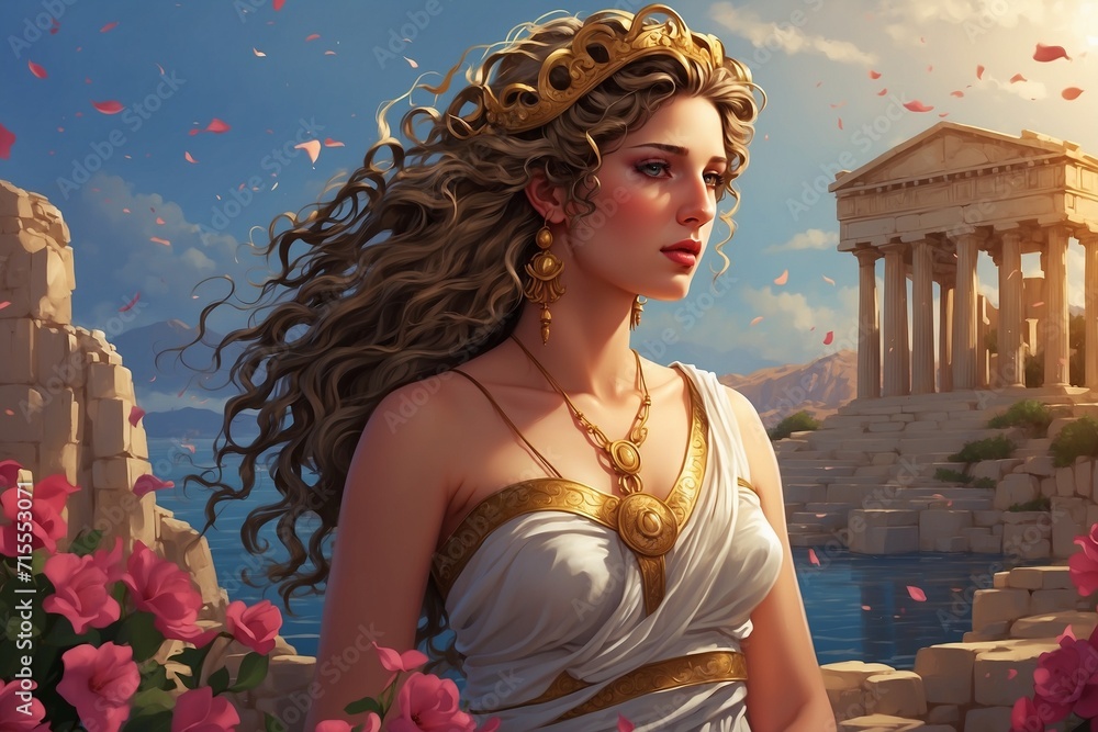 "Step into the world of ancient Greece with a digital illustration of ...