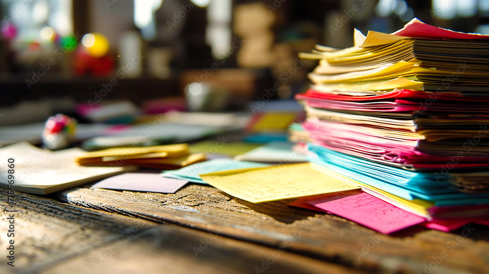 Messy Office Papers: A stack of messy office papers and documents ...
