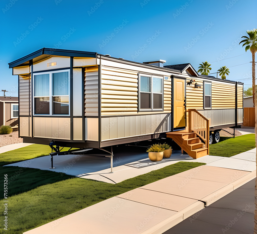 house, home, transportable mobile home Generative AI Stock Photo ...