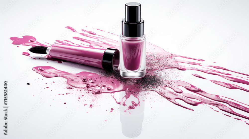 Foto de Fine art cosmetics and beauty image of vivid red nail varnish ...