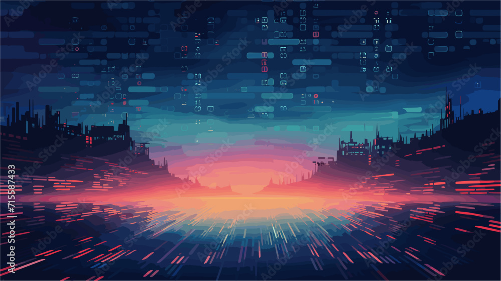 layers of digital code and binary digits, symbolizing tech-savvy and ...