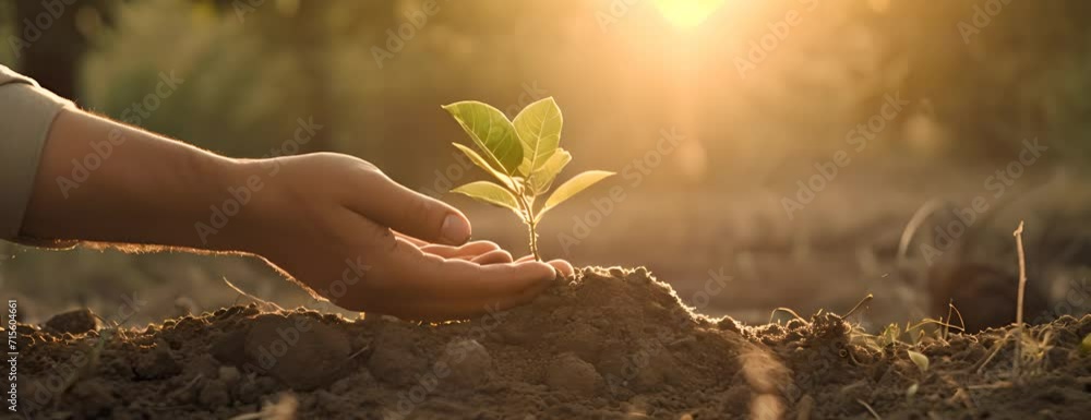 Close up of a hand holding a small tree for planting, Concept of ...