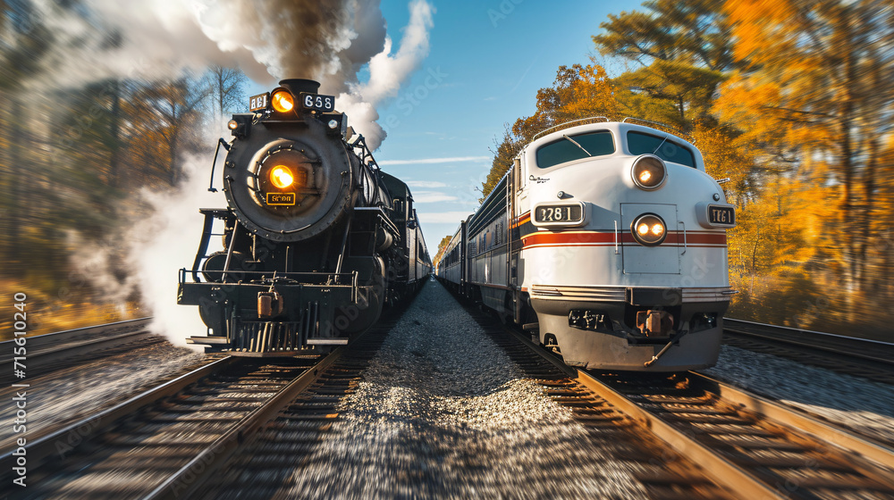 Explore the fascinating evolution of rail travel with our stock photos ...