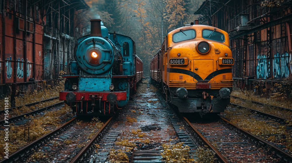Explore the fascinating evolution of rail travel with our stock photos ...