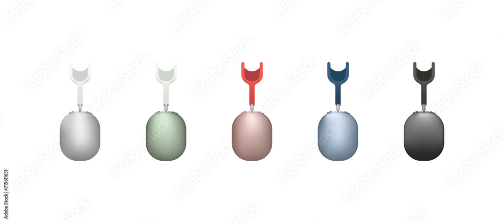 Headphones Apple Airpods Max icons. Editorial wireless headphone icons ...