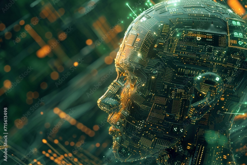 Big data and artificial intelligence concept. Machine learning and ...