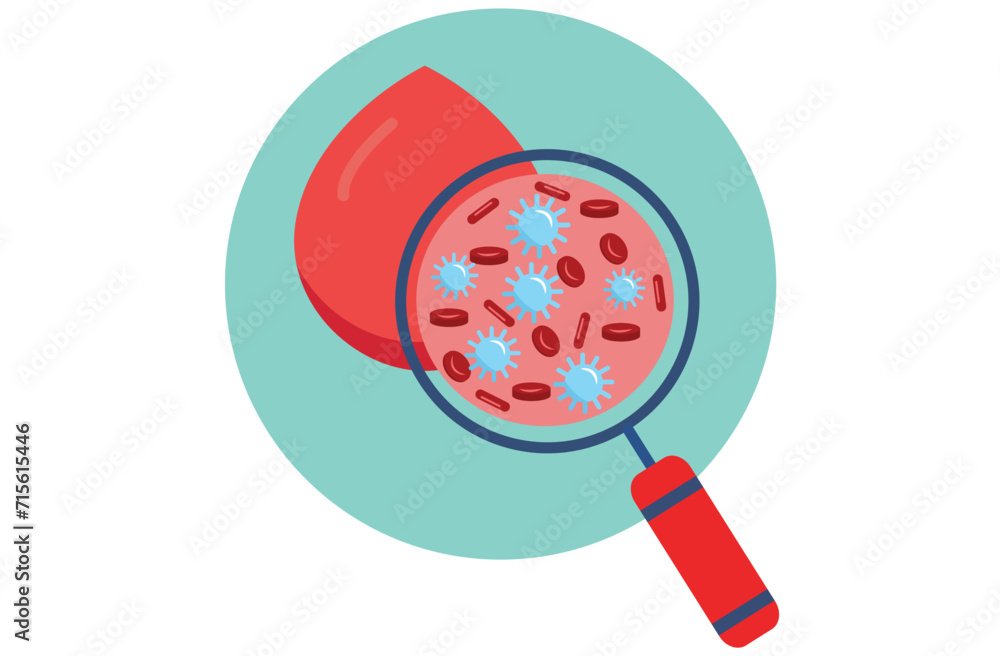 leukemia. Blood cancer. Red and white blood cells. Isolated vector ...