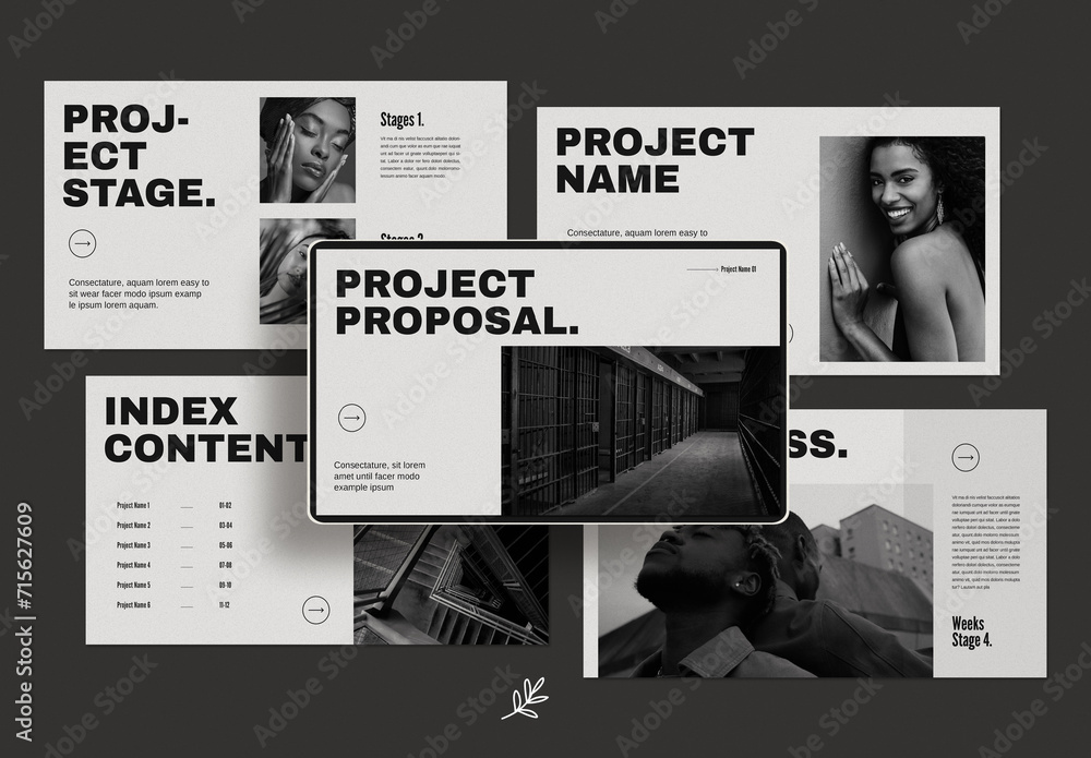 Project Proposal Presentation Layout Stock Template | Adobe Stock