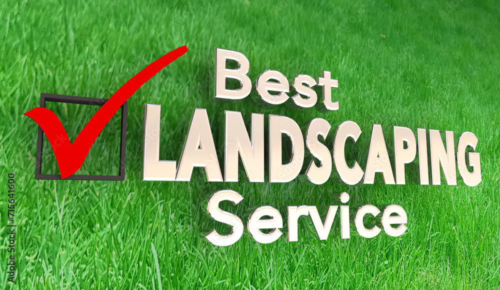 Best Landscaping Service Check Mark Box Review Grass Lawn Care 3d ...