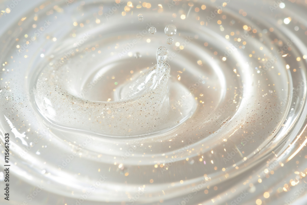 Luxuriant transparent cream with sparkling particles, perfect for ...