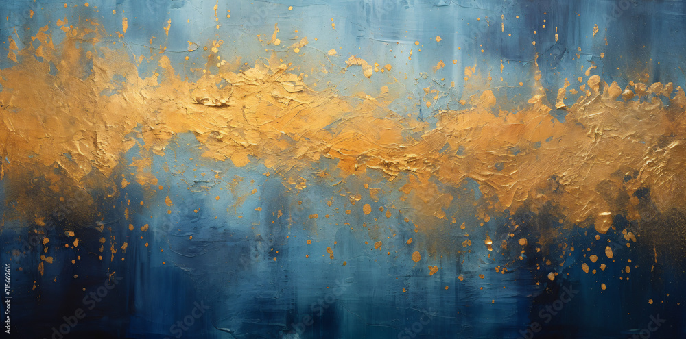 golden glitter background, in the style of dark indigo and light beige ...