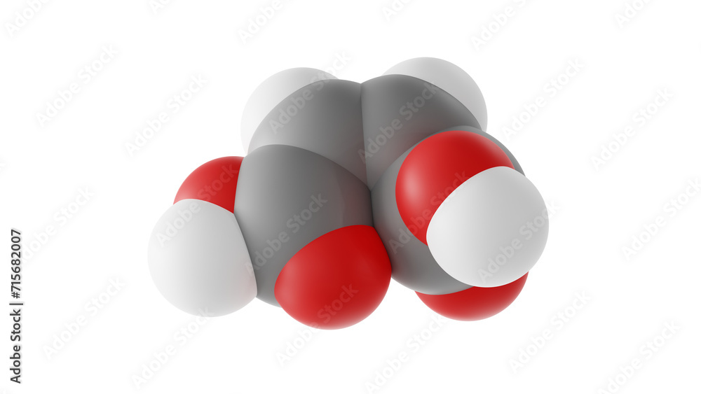 fumaric acid molecule, food additive e297, molecular structure ...