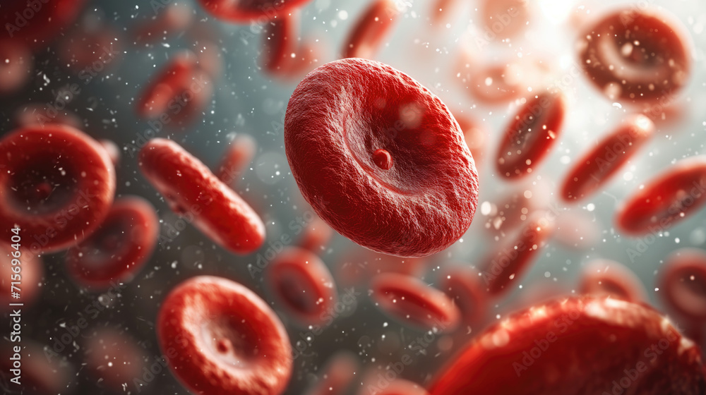 Blood cells are grouped together and protected by a shield. red blood ...