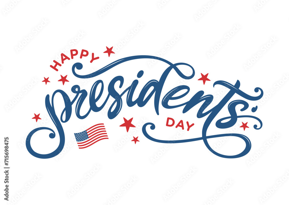 Presidents day card, clipart, logo, banner, background, vector with ...