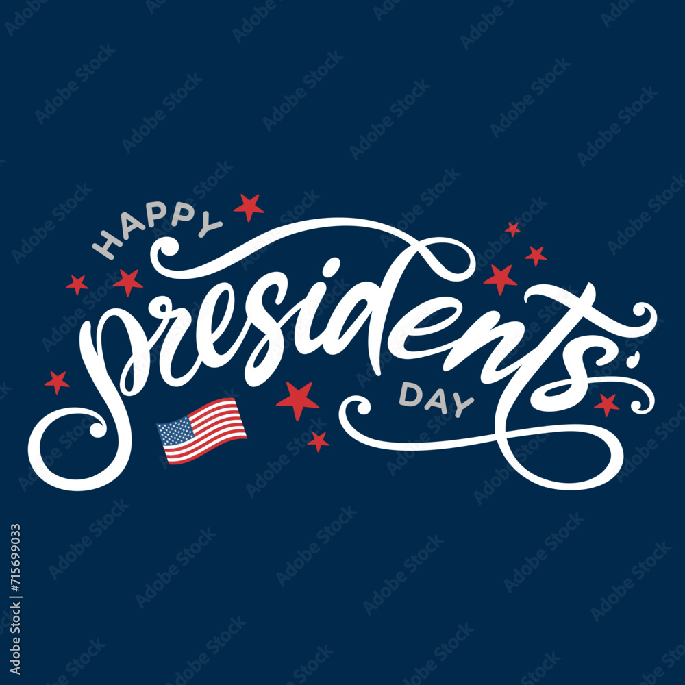 Happy Presidents day banner, card, clipart, logo, vector, graphic, text ...