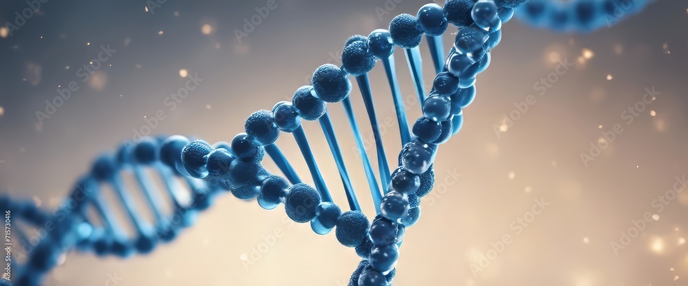 Blue DNA strand molecular structure model, DNA strands background ...