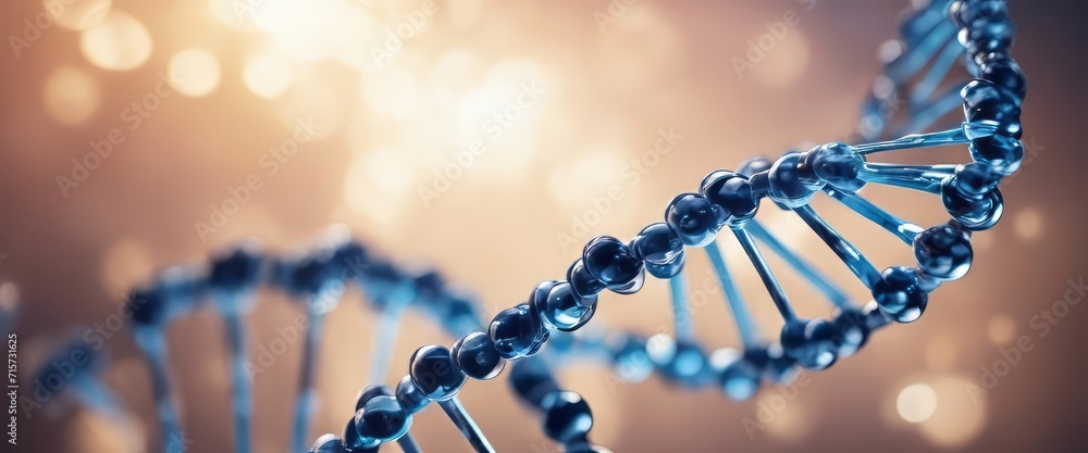 Blue DNA strand molecular structure model, DNA strands background. Double helix structure Stock ...