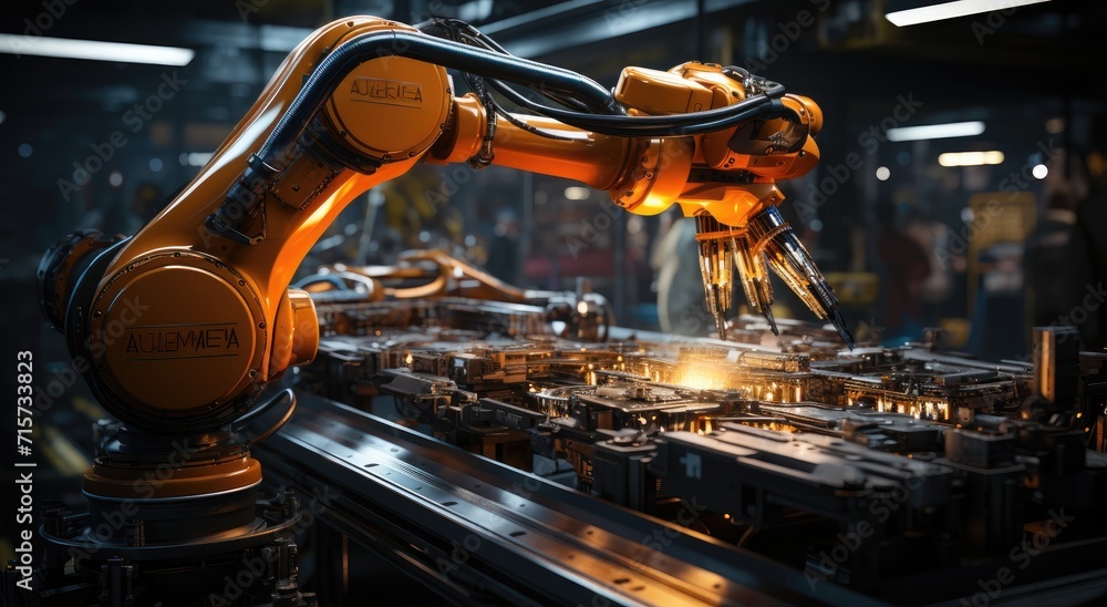 A precision indoor worker, the robotic arm gracefully navigates the ...