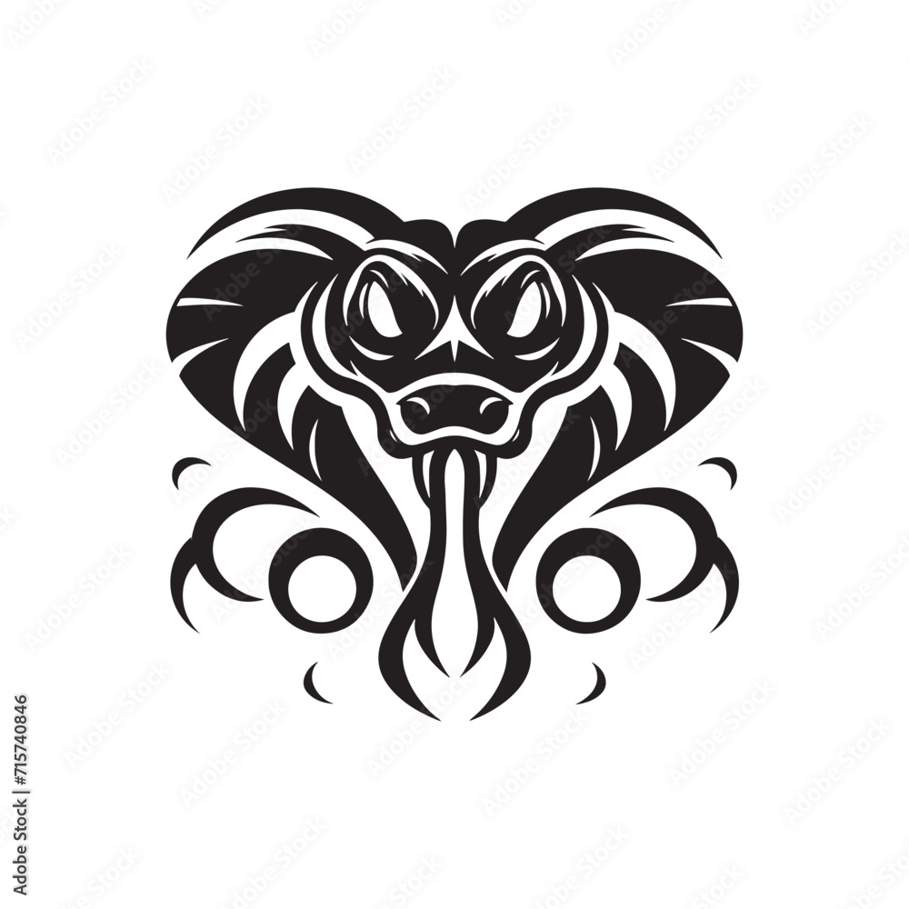 Glimpses of the Serpent: A Mesmerizing Array of Snake Face Silhouettes ...