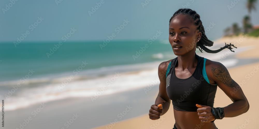 Generative AI image of A beautiful athletic feminine dark black ...