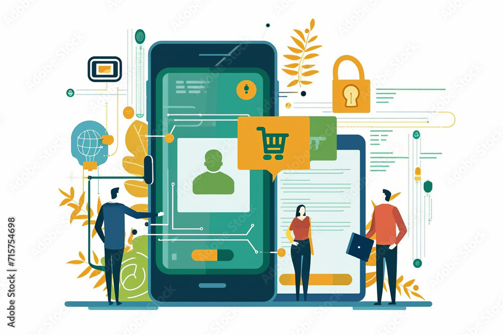 An illustration showing the process of secure user authentication in an ...