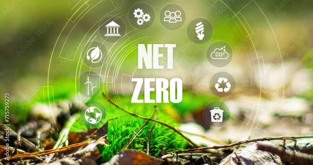 Net zero and carbon neutral concept. Net zero greenhouse gas emissions ...