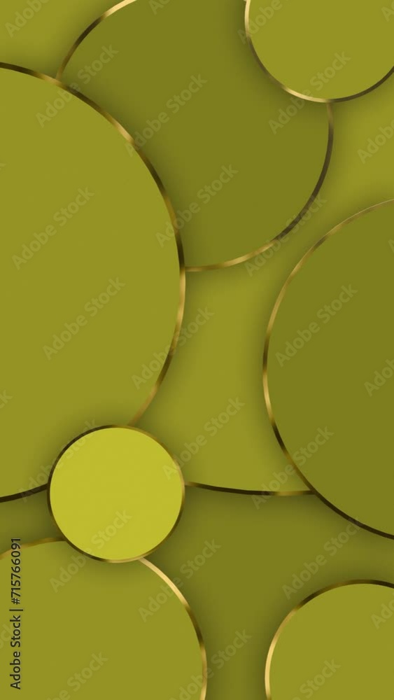 Yellow and golden abstract luxury circular seamless looped animated ...