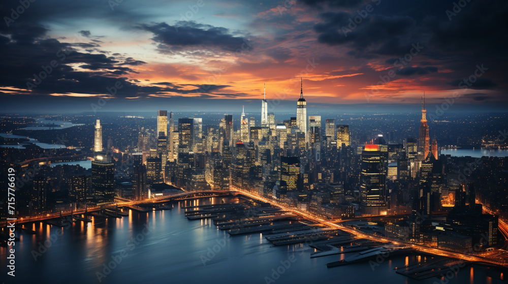 Futuristic technology city background banner with modern high-rise ...