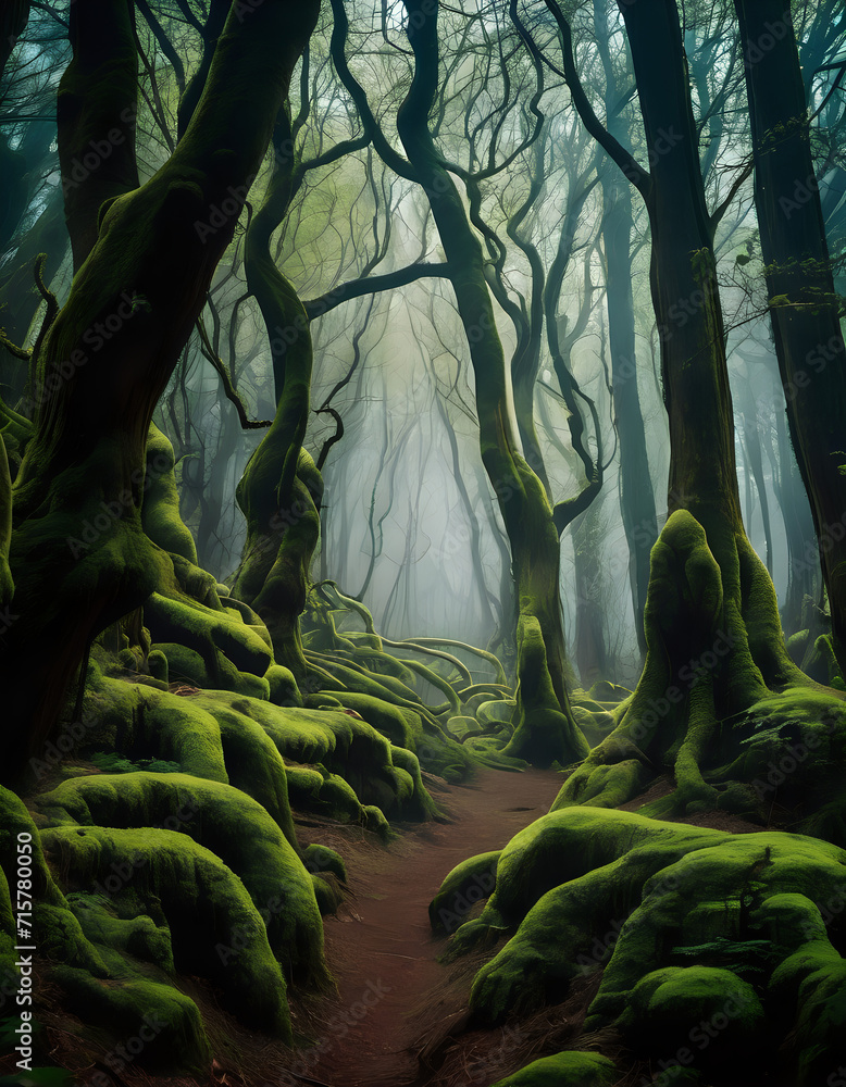 An otherworldly forest with trees that have eyes instead of leaves ...