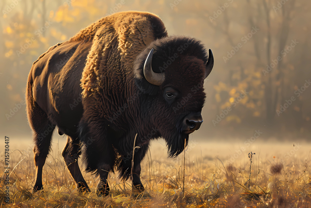 Bison - North America and Europe - A large, herbivorous mammal known ...