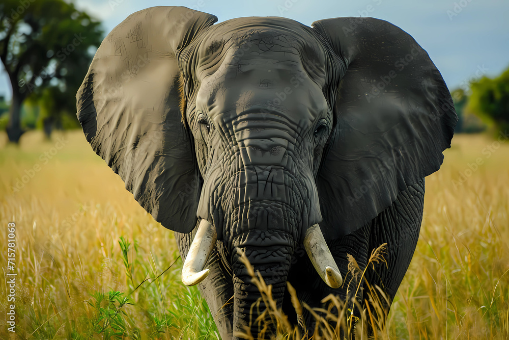 African elephant - Sub-Saharan Africa - The largest land animal, known ...