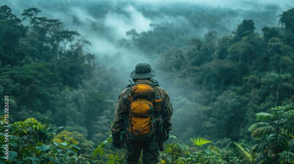 Vigilant Wildlife Ranger on Patrol: Guarding Endangered Species in a ...