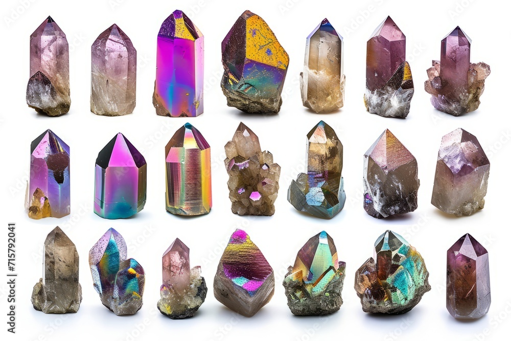 Clipart set collection on a white background of photographs of highly ...